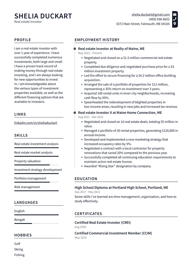 Realtor Resume Example and Writing Guide - ResumeLawyer