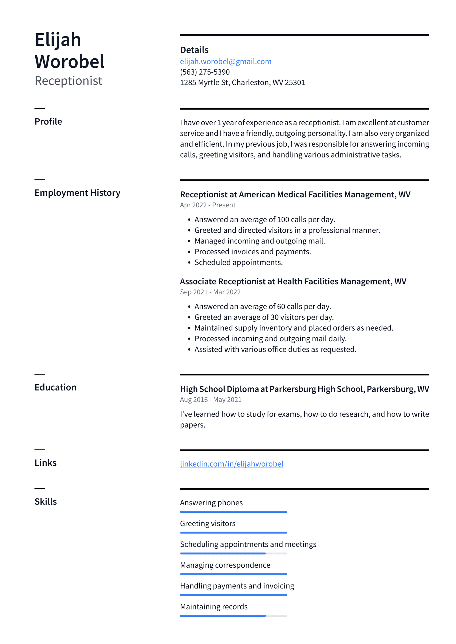 Concierge Resume Example and Writing Guide - ResumeLawyer