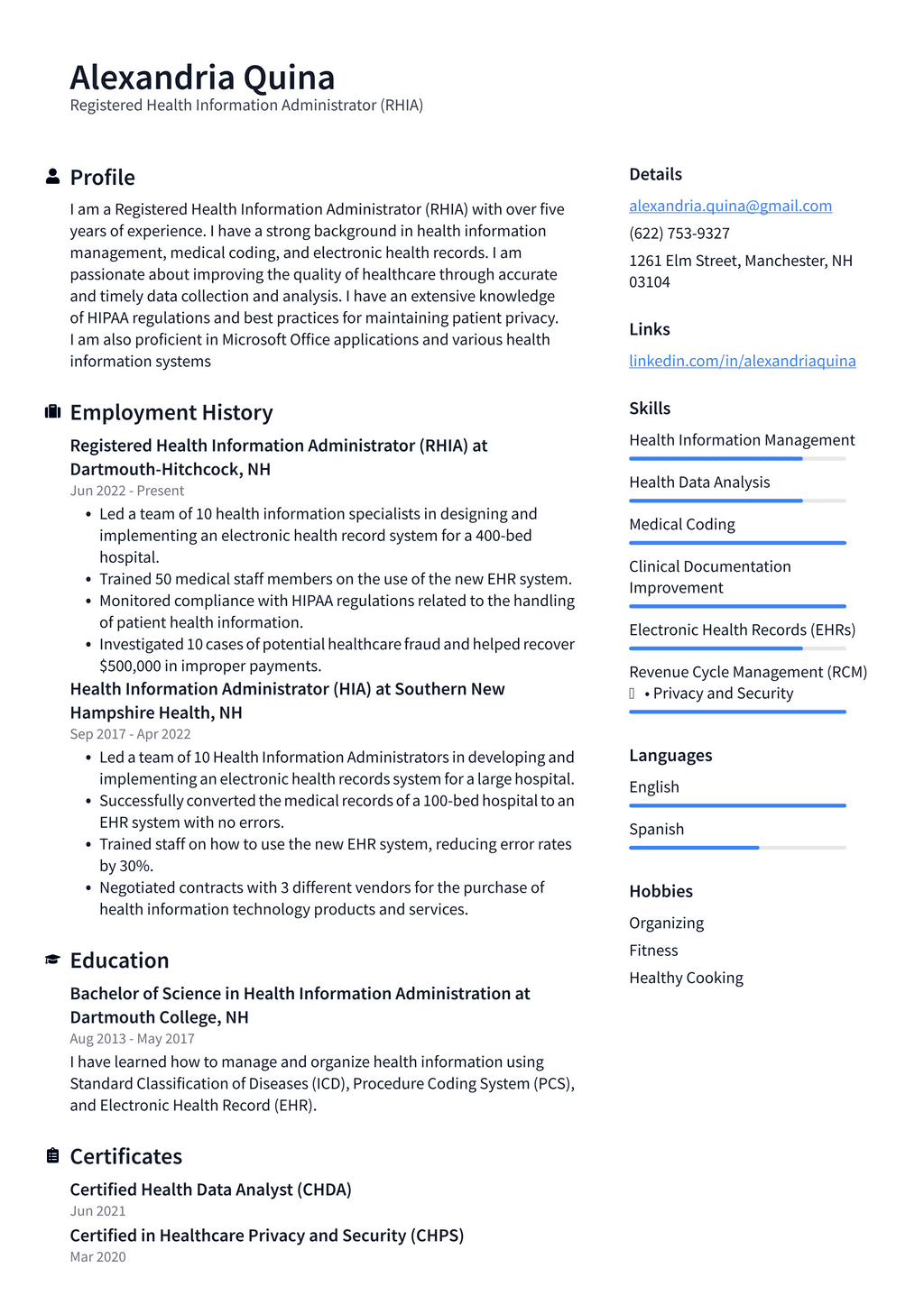Medical Coder Resume Example and Writing Guide - ResumeLawyer