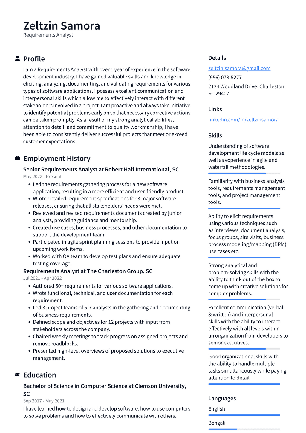 Business Analyst Resume Example and Writing Guide - ResumeLawyer