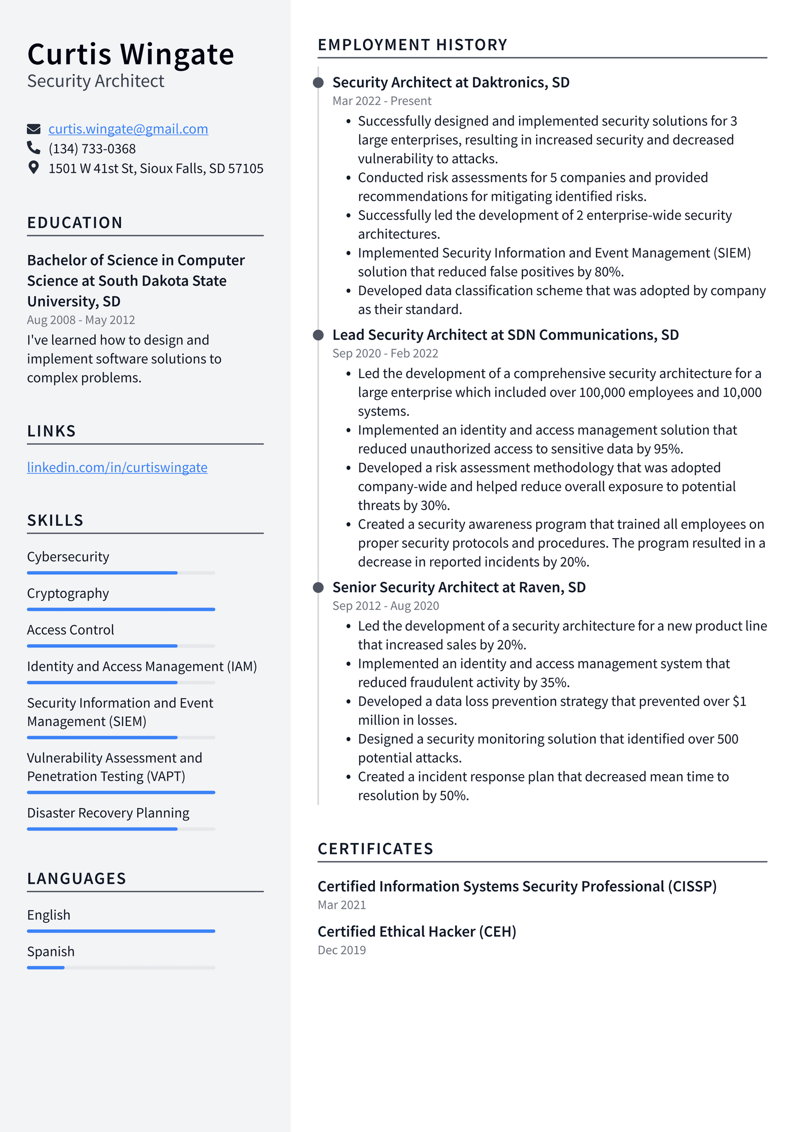 Cyber Security Resume Example and Writing Guide - ResumeLawyer