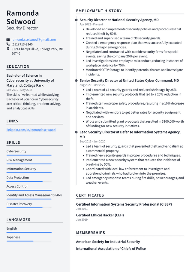 Security Officer Resume Example and Writing Guide - ResumeLawyer