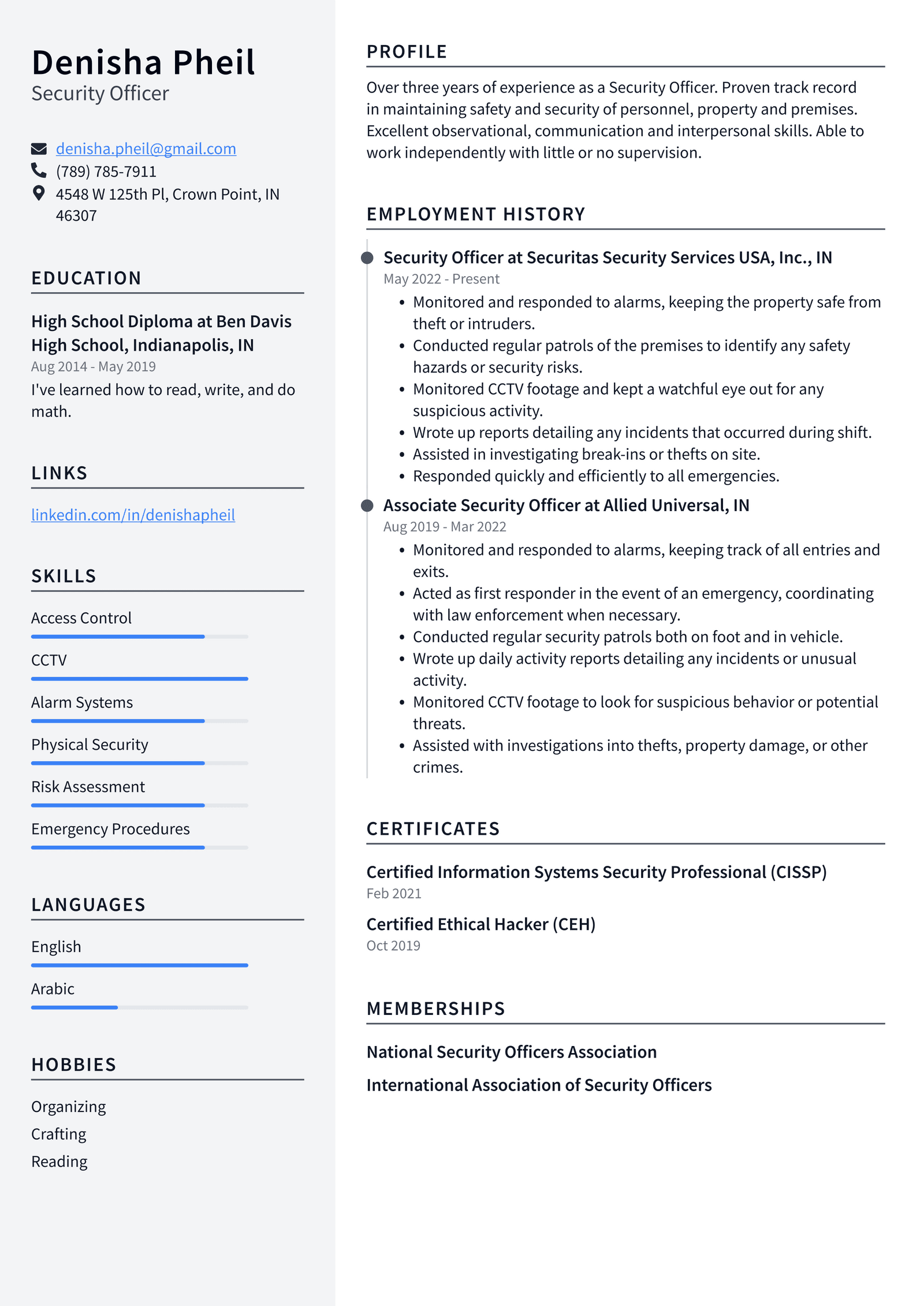 Security Guard Resume Example and Writing Guide - ResumeLawyer