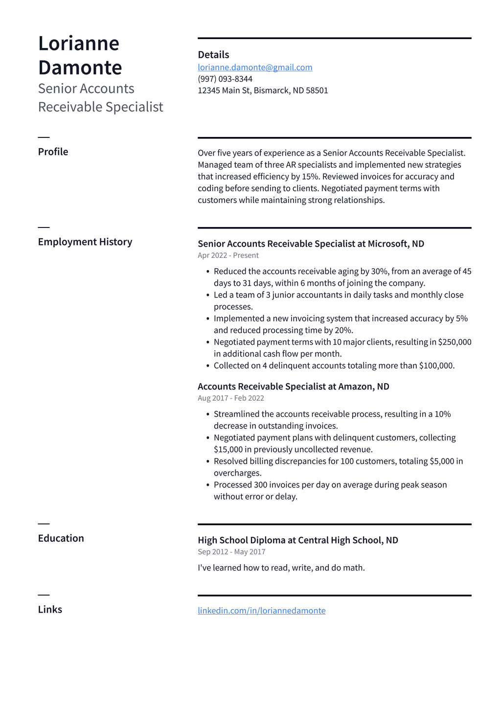 Senior Accountant Resume Example and Writing Guide - ResumeLawyer
