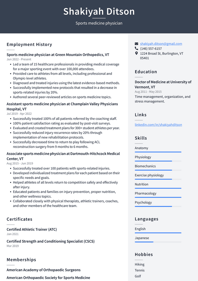 Sports and fitness Resume Example and Writing Guide - ResumeLawyer