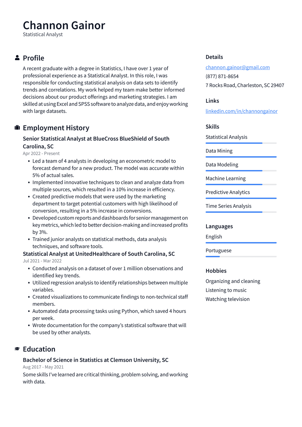 Data Analyst Resume Example and Writing Guide - ResumeLawyer