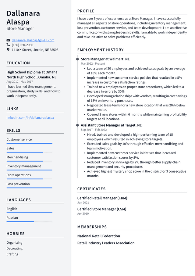 Manager Resume Example and Writing Guide - ResumeLawyer