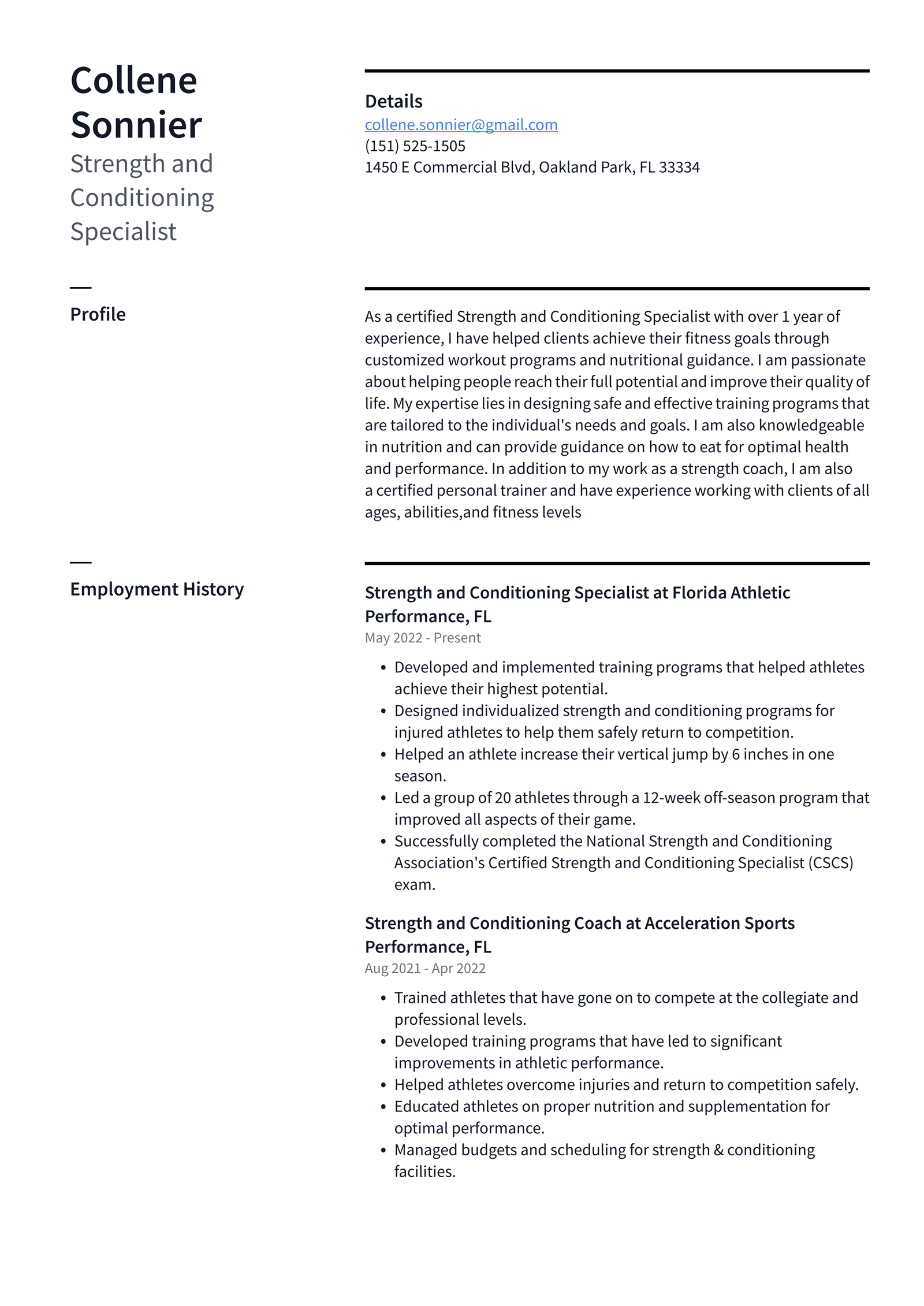 Personal Trainer Resume Example and Writing Guide - ResumeLawyer