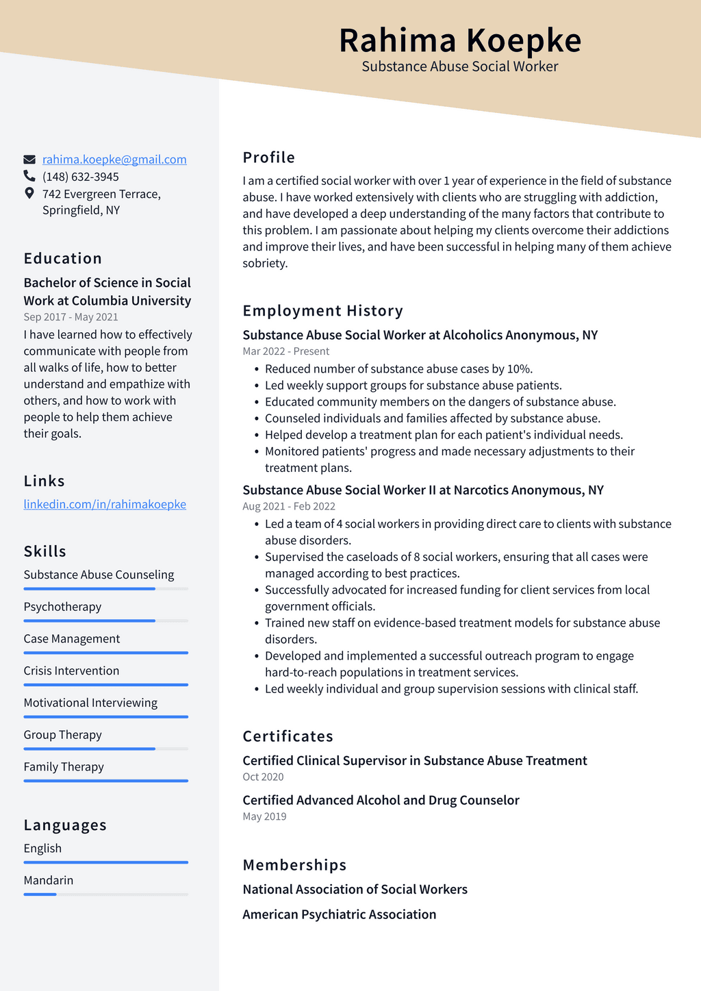 Social Work Resume Example and Writing Guide - ResumeLawyer