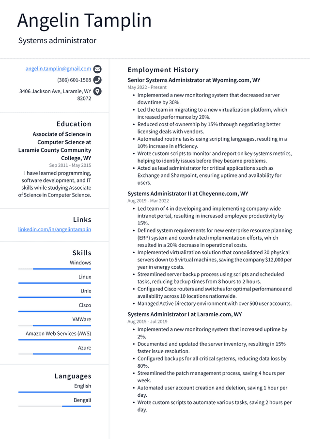 Server Resume Example and Writing Guide - ResumeLawyer