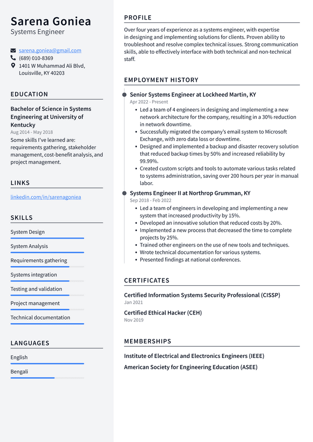Information Technology Resume Example and Writing Guide