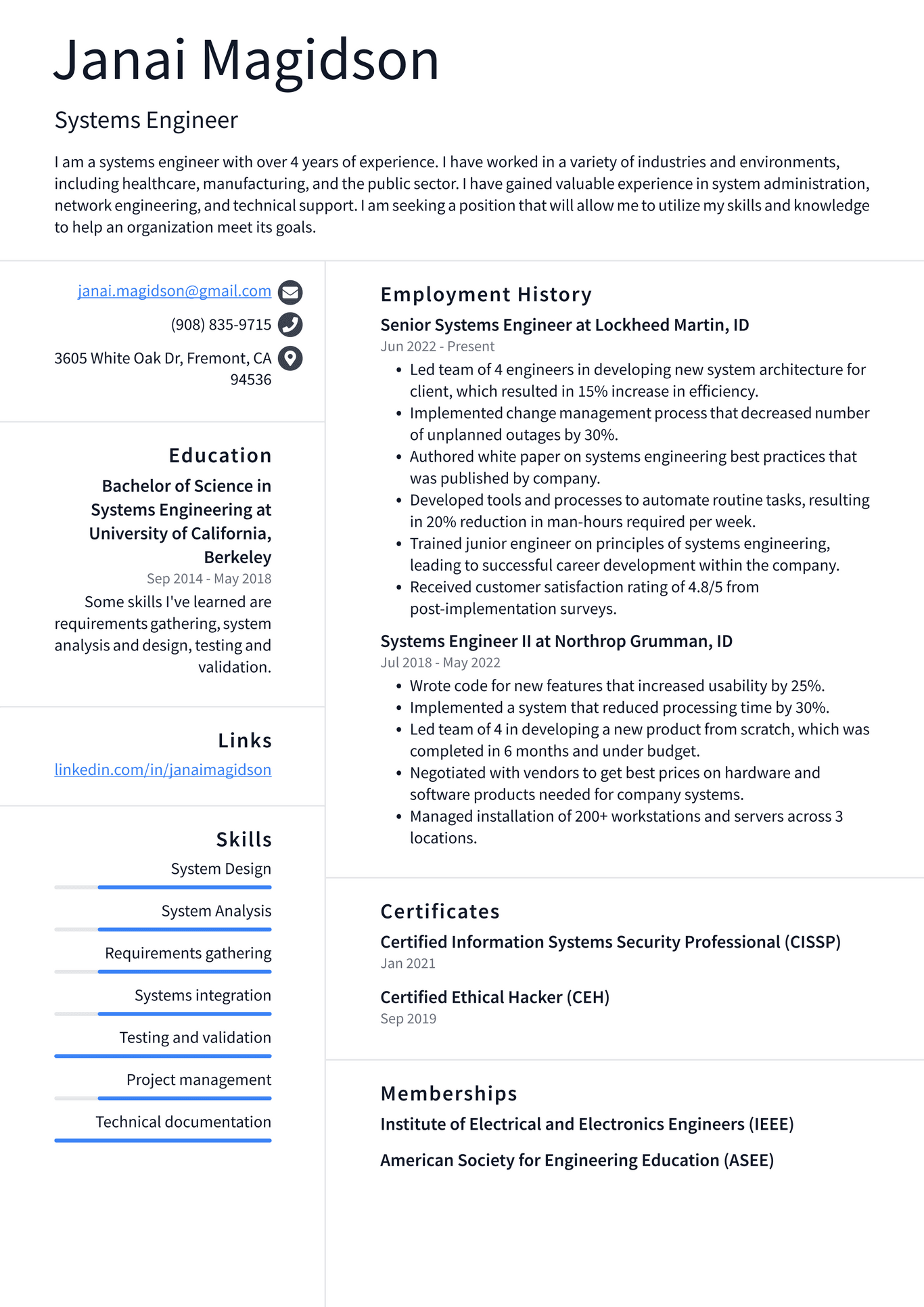 System Administrator Resume Example and Writing Guide