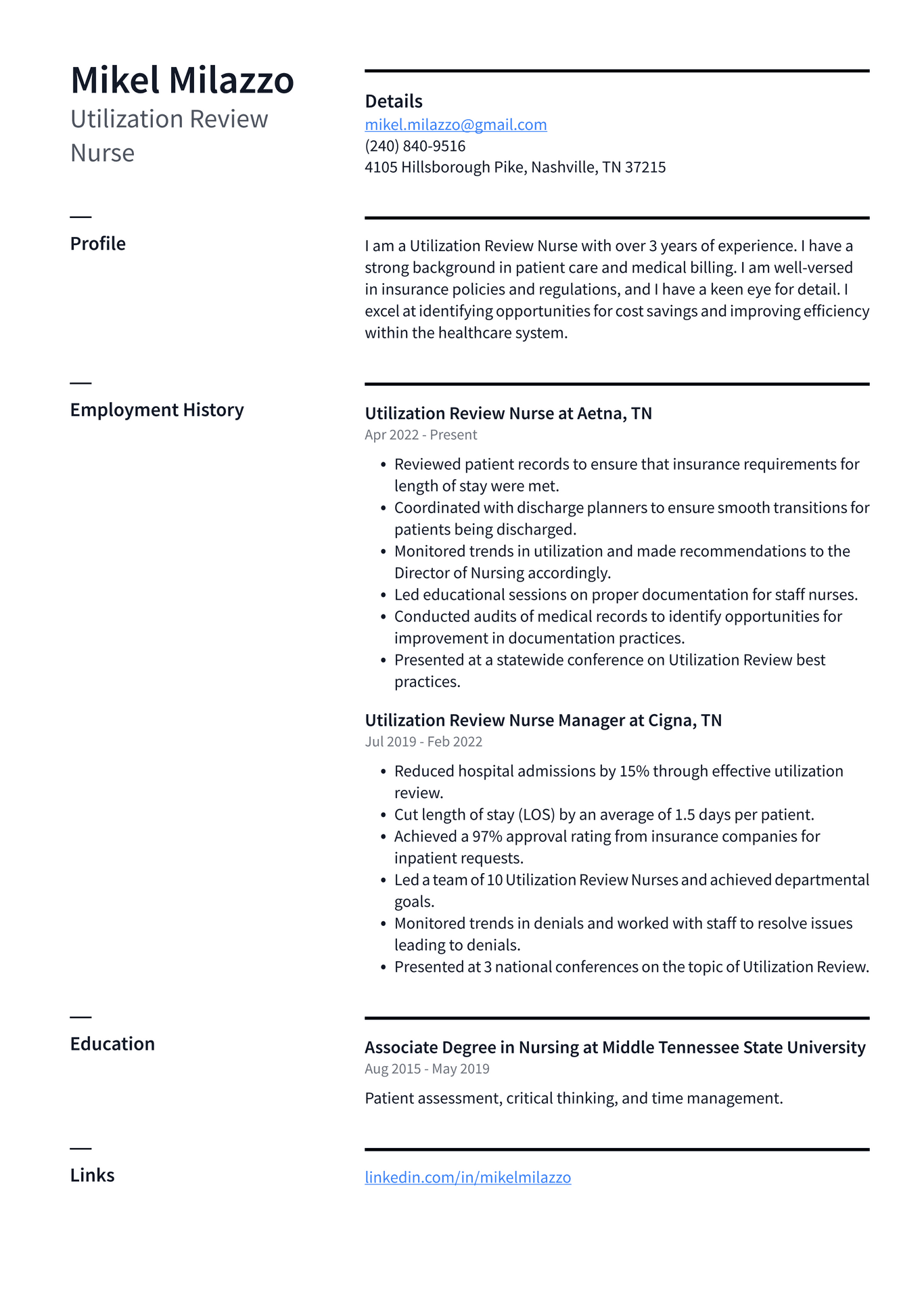 Case Manager Resume Example and Writing Guide - ResumeLawyer