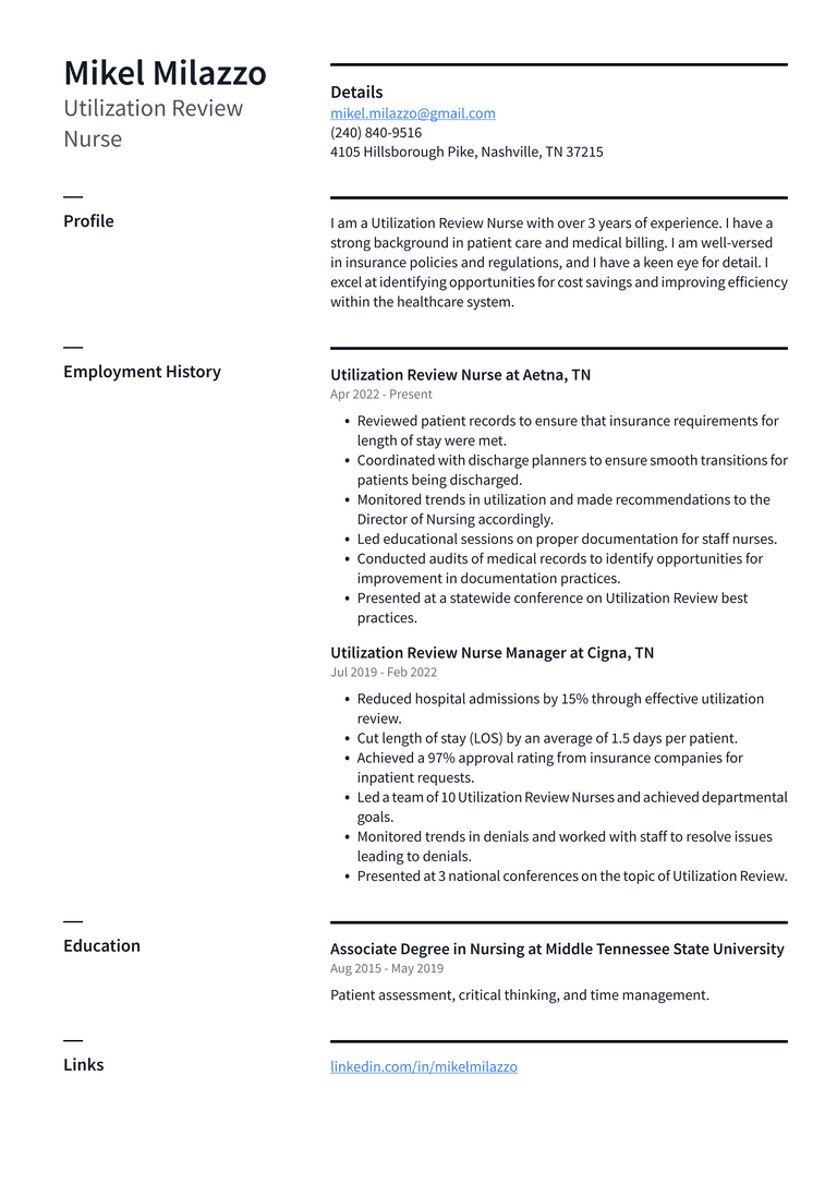 Case Manager Resume Example and Writing Guide - ResumeLawyer