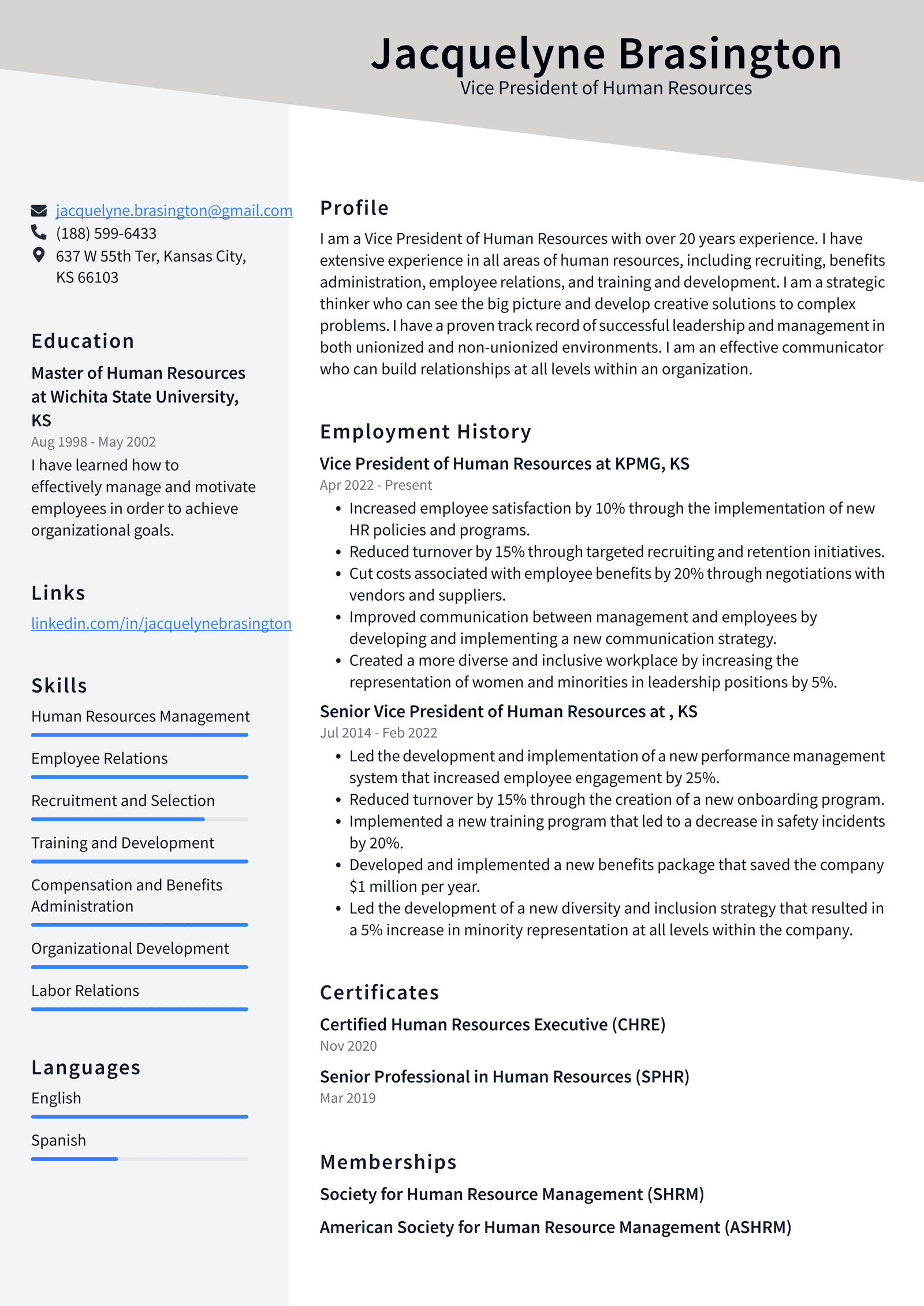 HR Director Resume Example and Writing Guide - ResumeLawyer