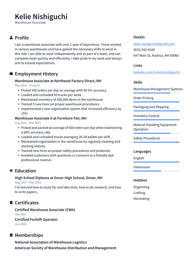 Logistics Coordinator Resume Example and Writing Guide - ResumeLawyer