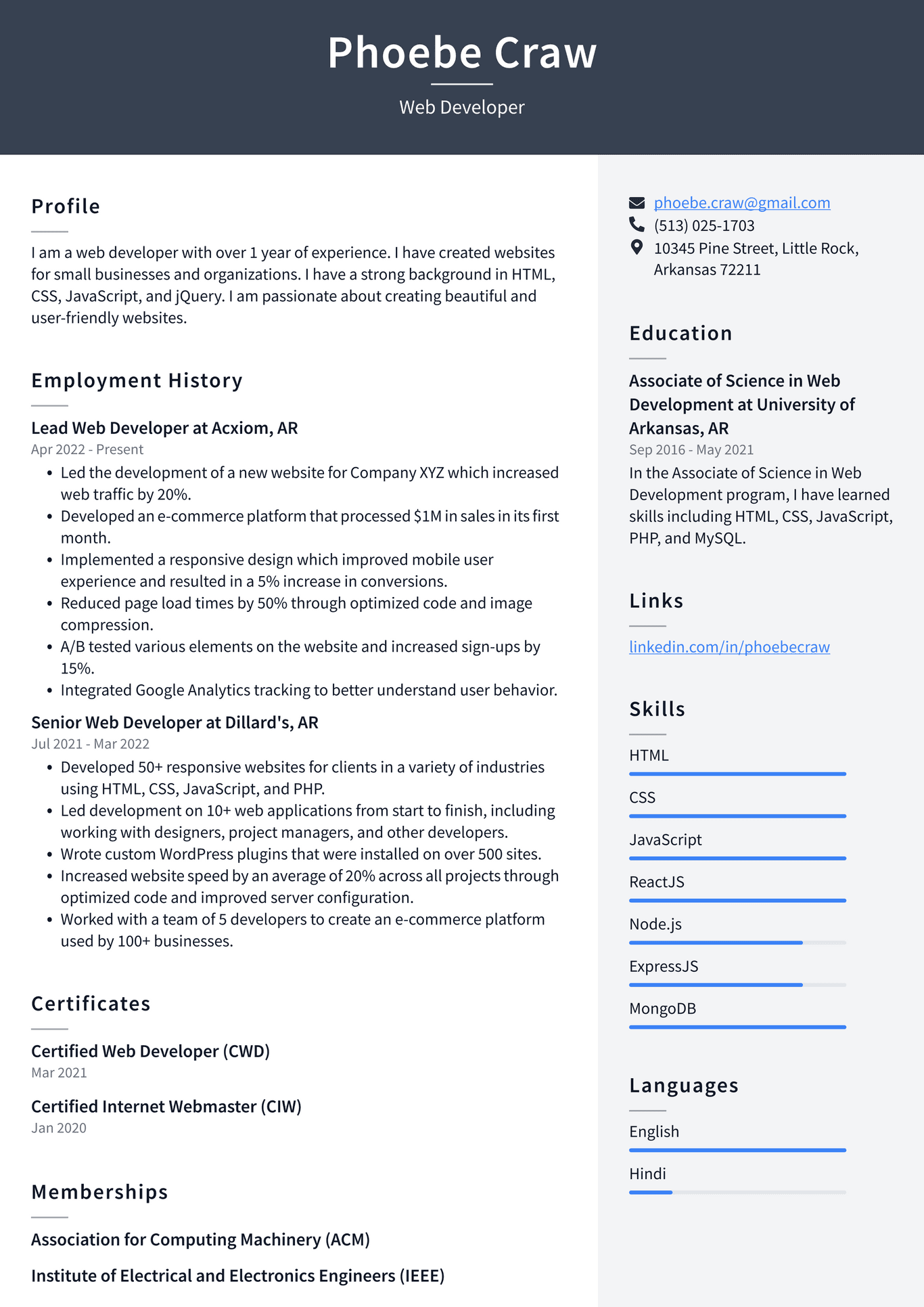 Programmer Resume Example and Writing Guide - ResumeLawyer