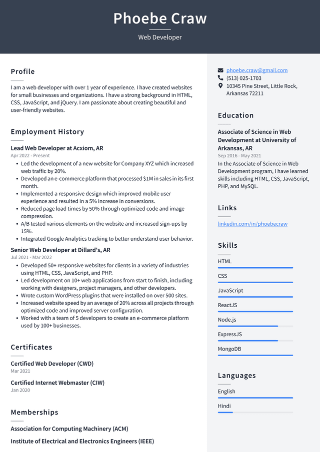 Programmer Resume Example and Writing Guide - ResumeLawyer