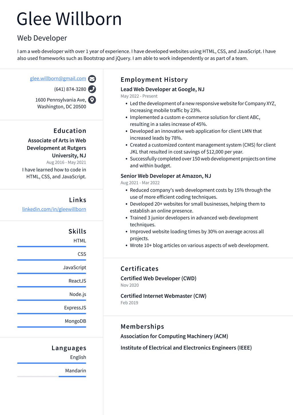 Content Writer Resume Example and Writing Guide - ResumeLawyer
