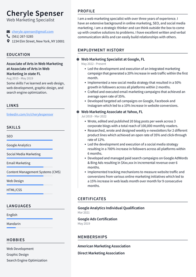 SEO Resume Example and Writing Guide - ResumeLawyer